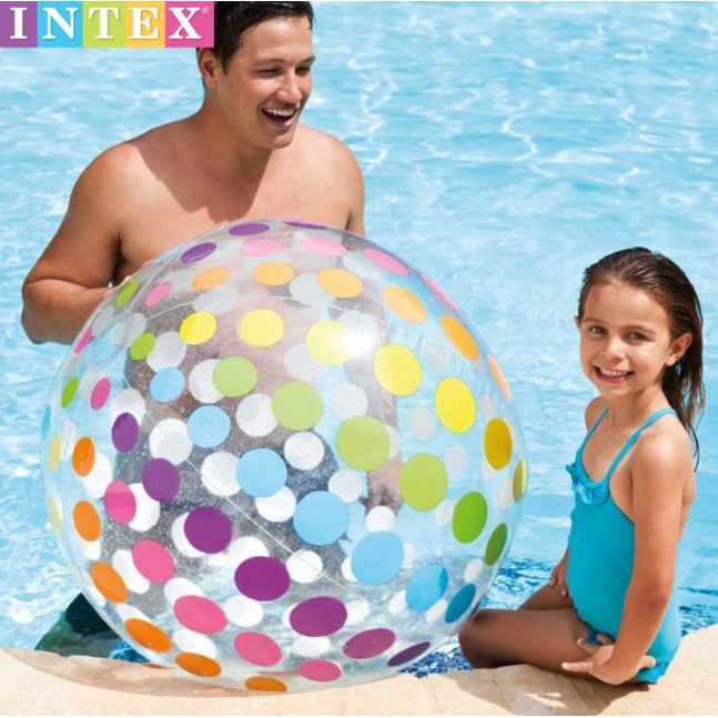 Intex Beach Ball Jumbo (107cm / 42") Inflatable Children Swimming Balls ...