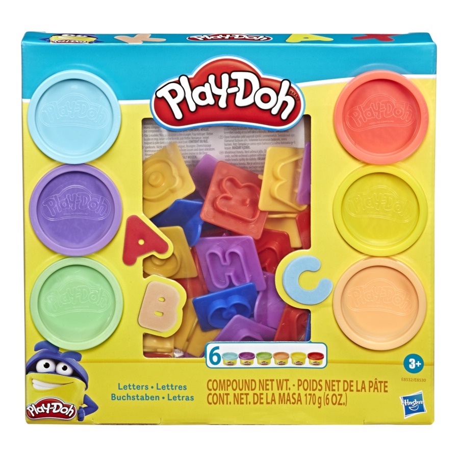 Play-Doh Fundamentals Assortment, Letters, Numbers, Animal, and Shapes ...