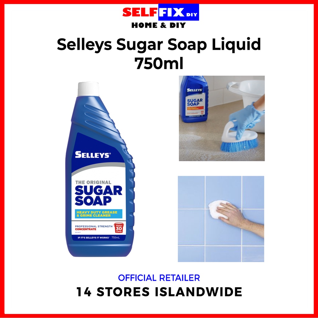 Selleys Sugar Soap Liquid 750ml (Concentrated Cleaner/Safe On laminated ...