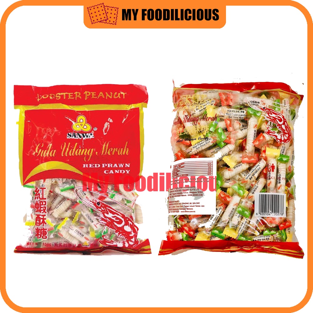 Red Prawn Candy Gula Udang Merah 350g/700g 红虾酥糖 Sweet Candies Childhood ...