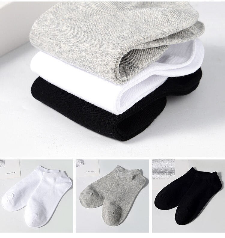 Socks Men Women Ankle Socks White Black Grey Socks Disposable Socks for ...