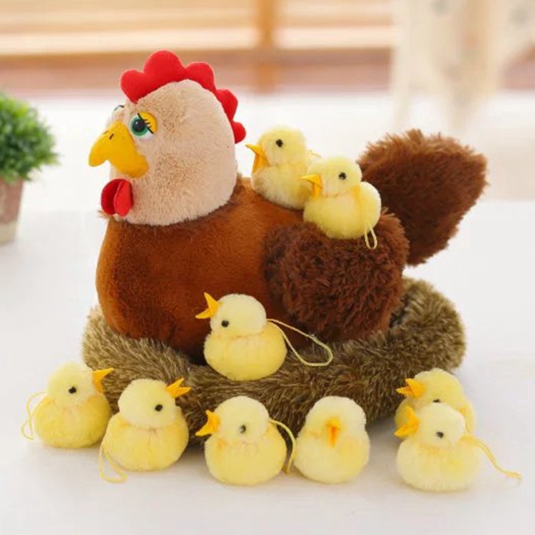 Soft Stuffed Hen Doll Plush Chicken Toys For Kids | Shopee Singapore