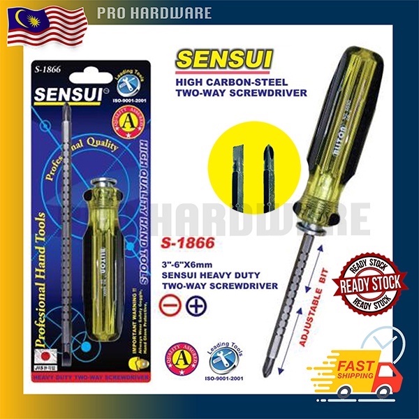 SENSUI Heavy Duty Magnetic 2 Way Screw Driver/Adjustable Screw Driver/2 ...
