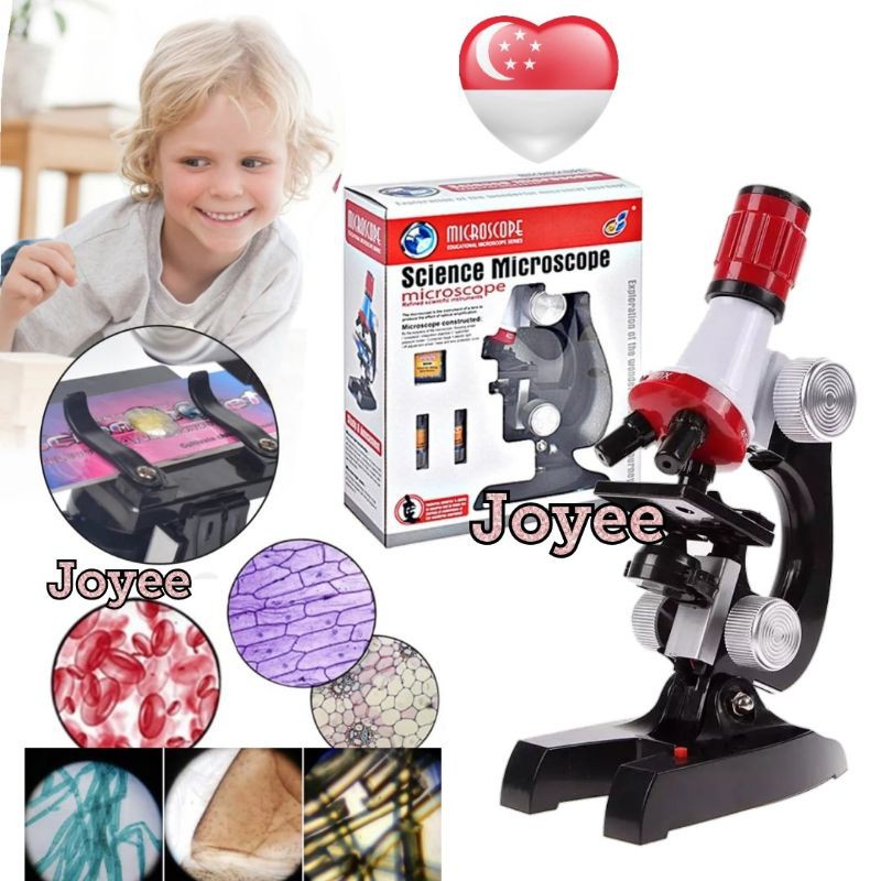 Kids Microscope Kit Home School Educational Toys Children Optical ...