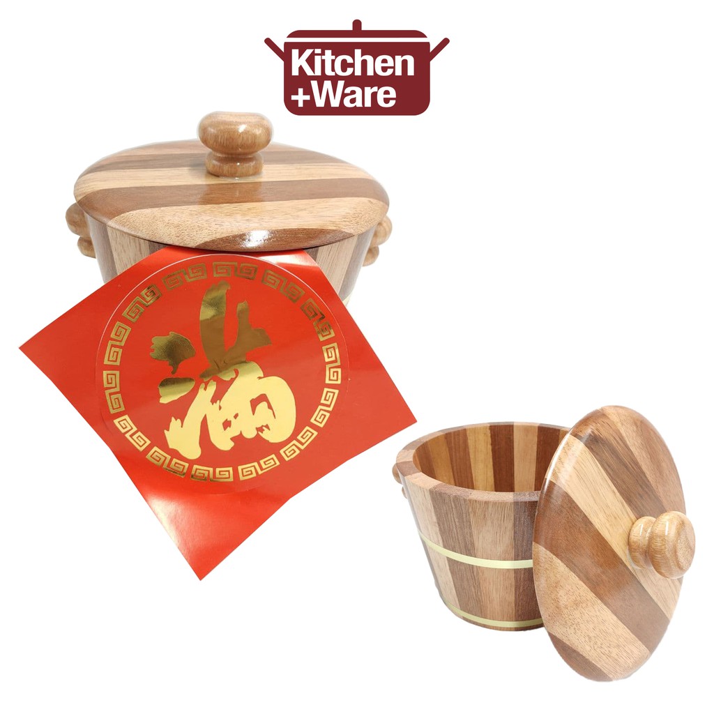 Wooden Rice Bucket / Wooden Storage Rice/ 10KG 6KG 3KG / Rice Barrel ...