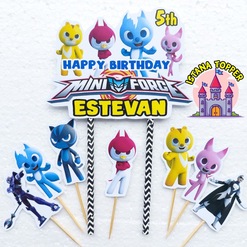 Mini Force Theme CUSTOM Cake Topper/Cake Topper/Birthday Topper ...