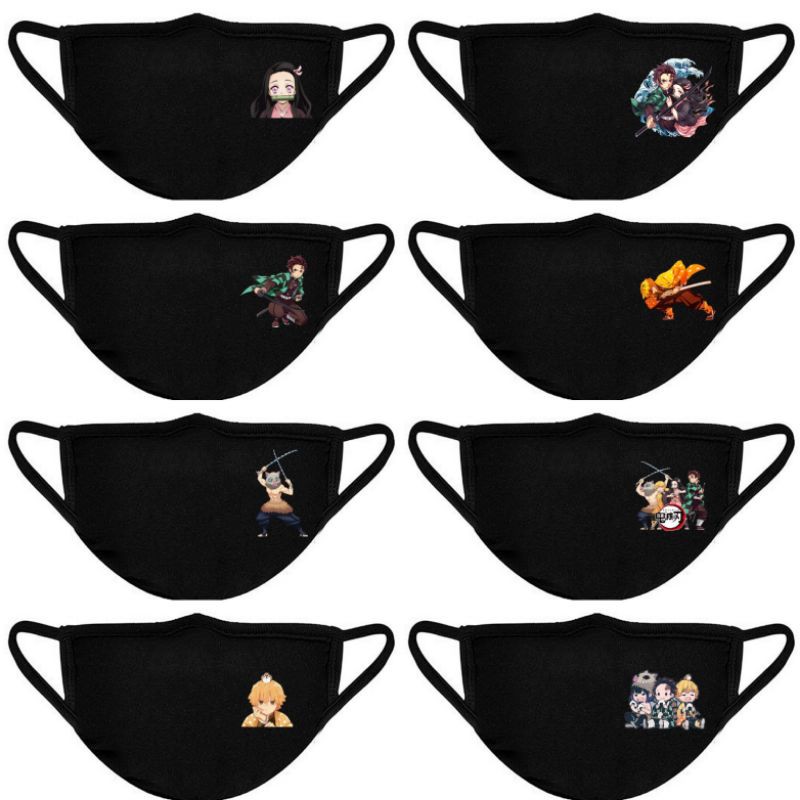 FACE MASK ANIME DEMON SLAYER KIMETSU NO YAIBA TANJIRO NEZUKO ZENITSU ...