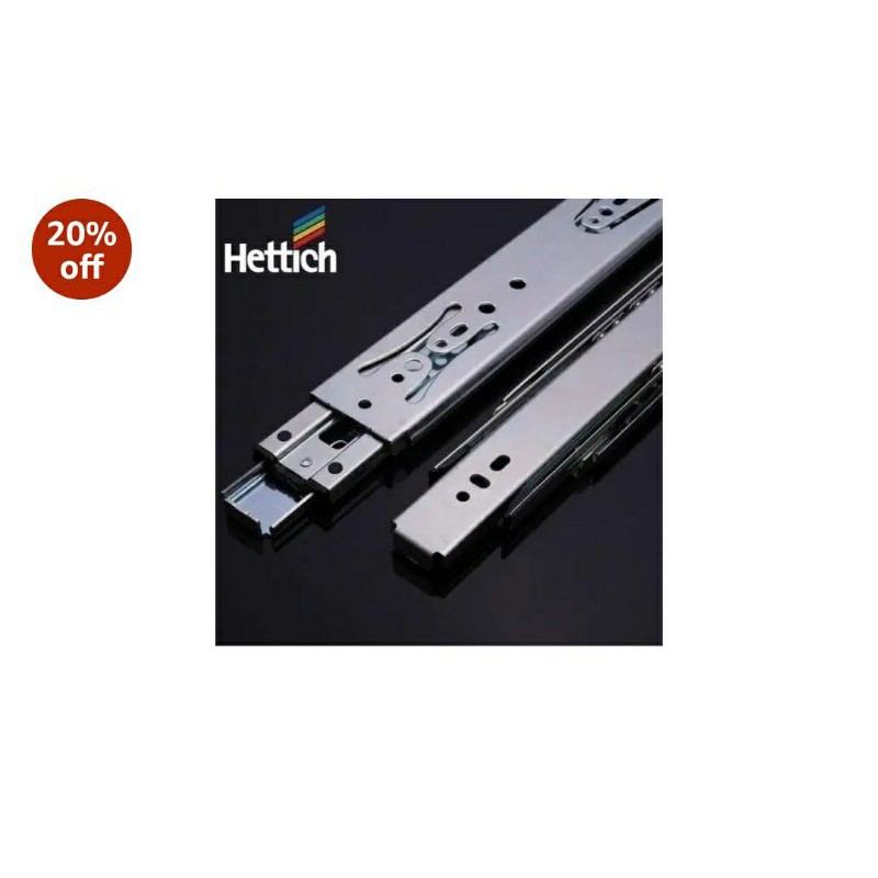 Hettich Full Extension Ball Bearing Slide, Set of 2pcs | Shopee Singapore