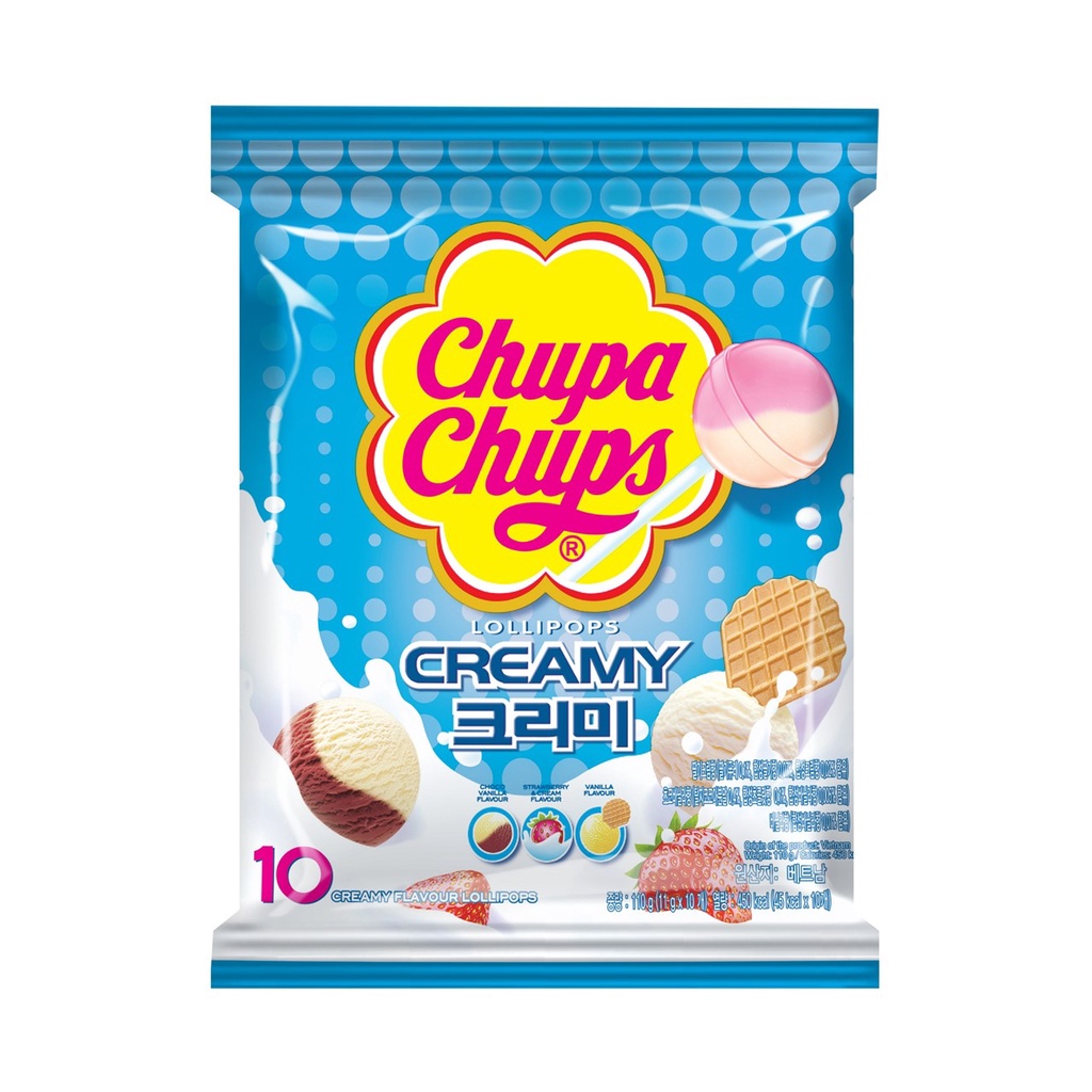 Chupa Chups Lollipops Bag Creamy Assorted Flavours 10x11g (Halal ...