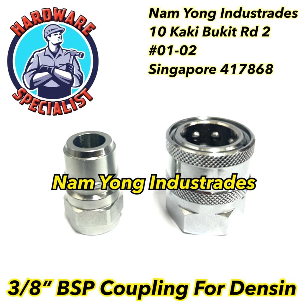 3/8" High Pressure Washer Quick Click Coupling For Densin Machine ...