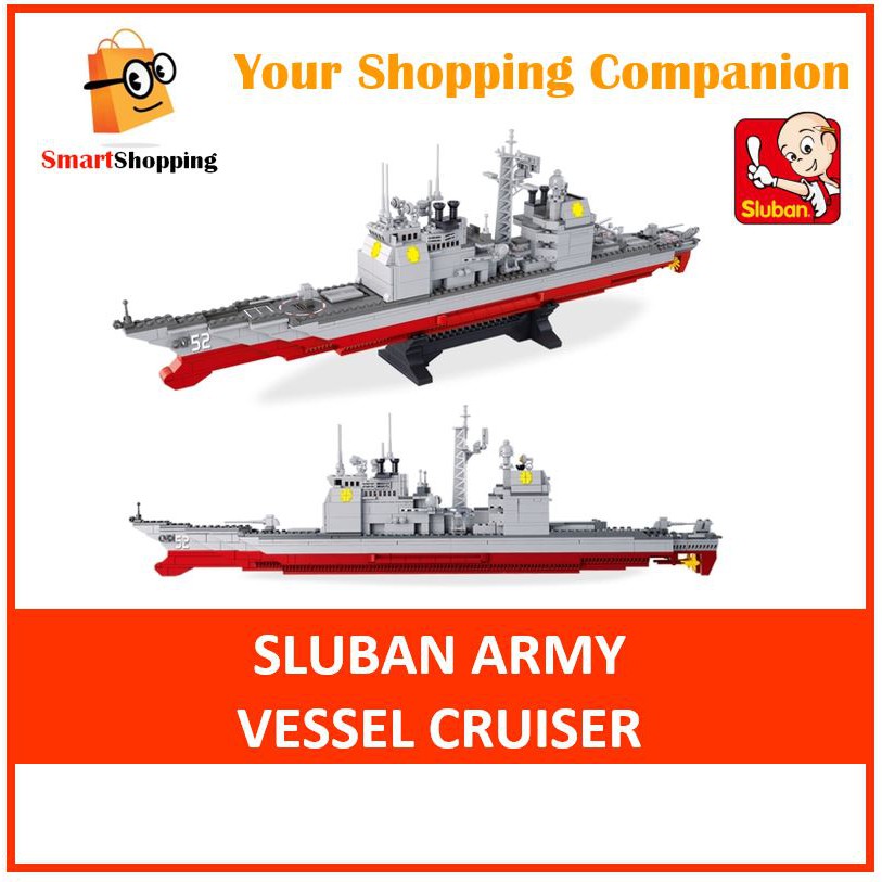 Sluban Army Vessel Cruiser (M38-B0389) Lego compatible Children's ...