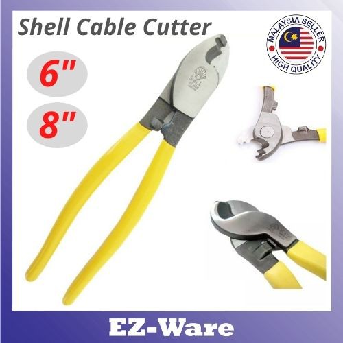 6" 8" SHELL Cable Cutters Wire Cutter Cutting Side Snips Flush Pliers ...