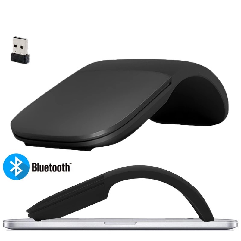 Bluetooth Foldable Wireless Mouse Touch 1600dpi Mouse Folding Slim ...