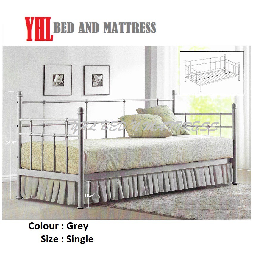 YHL Sarai Single Metal Daybed (Free Delivery And instalaltion) | Shopee ...