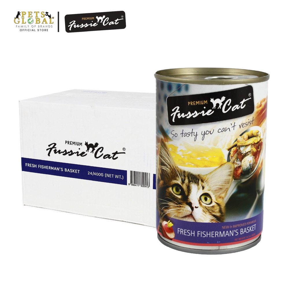 Fussie Cat Fresh Fisherman's Basket Wet Cat Food (400g x 24 cans ...
