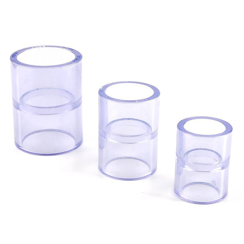 1pc PVC Transparent Straight Connector Inner Dia 20/25/32mm Clear PVC ...