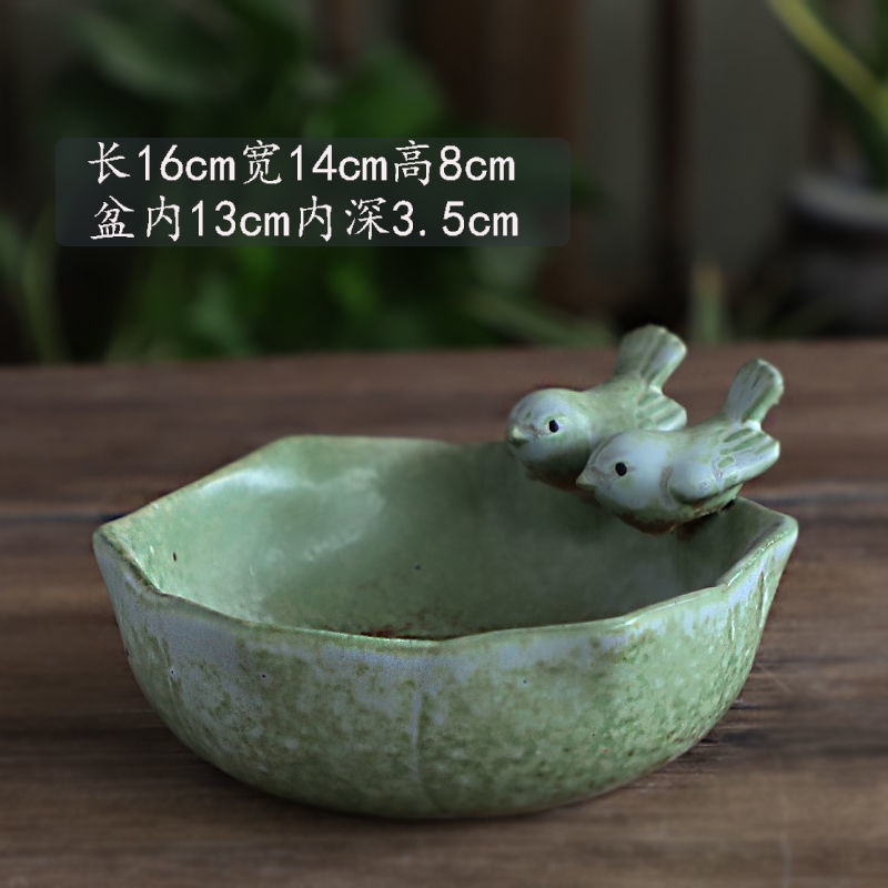 Large-caliber ceramic flowerpot, large water tank, lotus pot, lily bowl ...