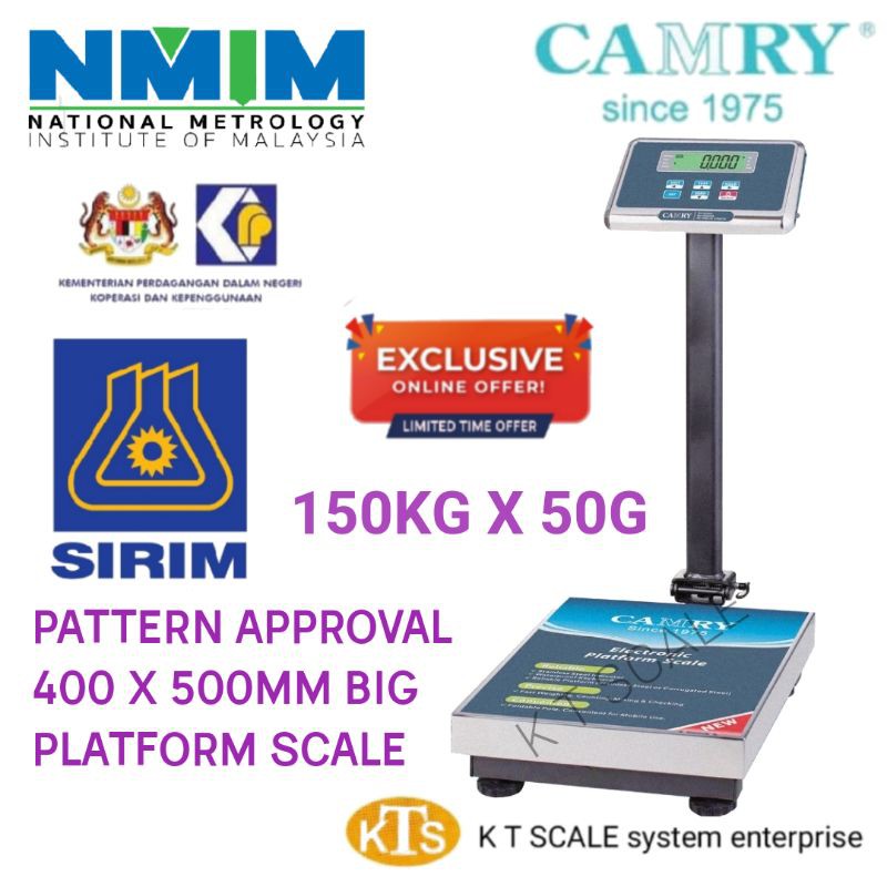 150KG CAMRY Digital Platform Scale TCS-ZC61Z | Shopee Singapore