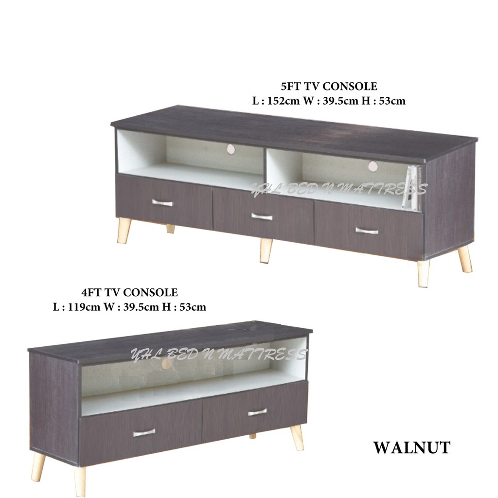 YHL Cameo 4FT / 5FT TV Console / TV Cabinet | Shopee Singapore