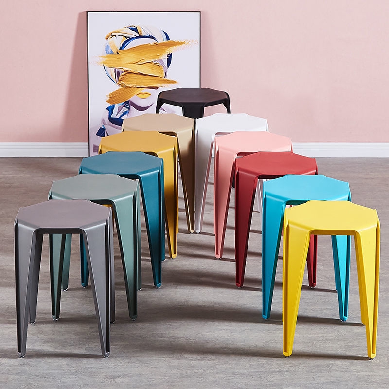 Nordic Plastic Bench Color Stool Creative Stool Home Stool Can Be ...