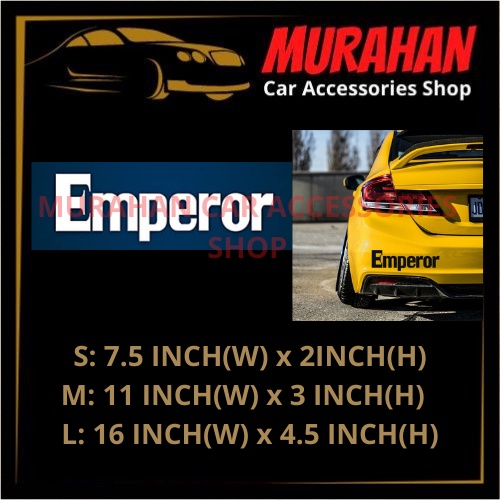 EMPEROR CAR STICKERS KERETA STICKER JDM INITIAL D CAR CLUB EVO ...
