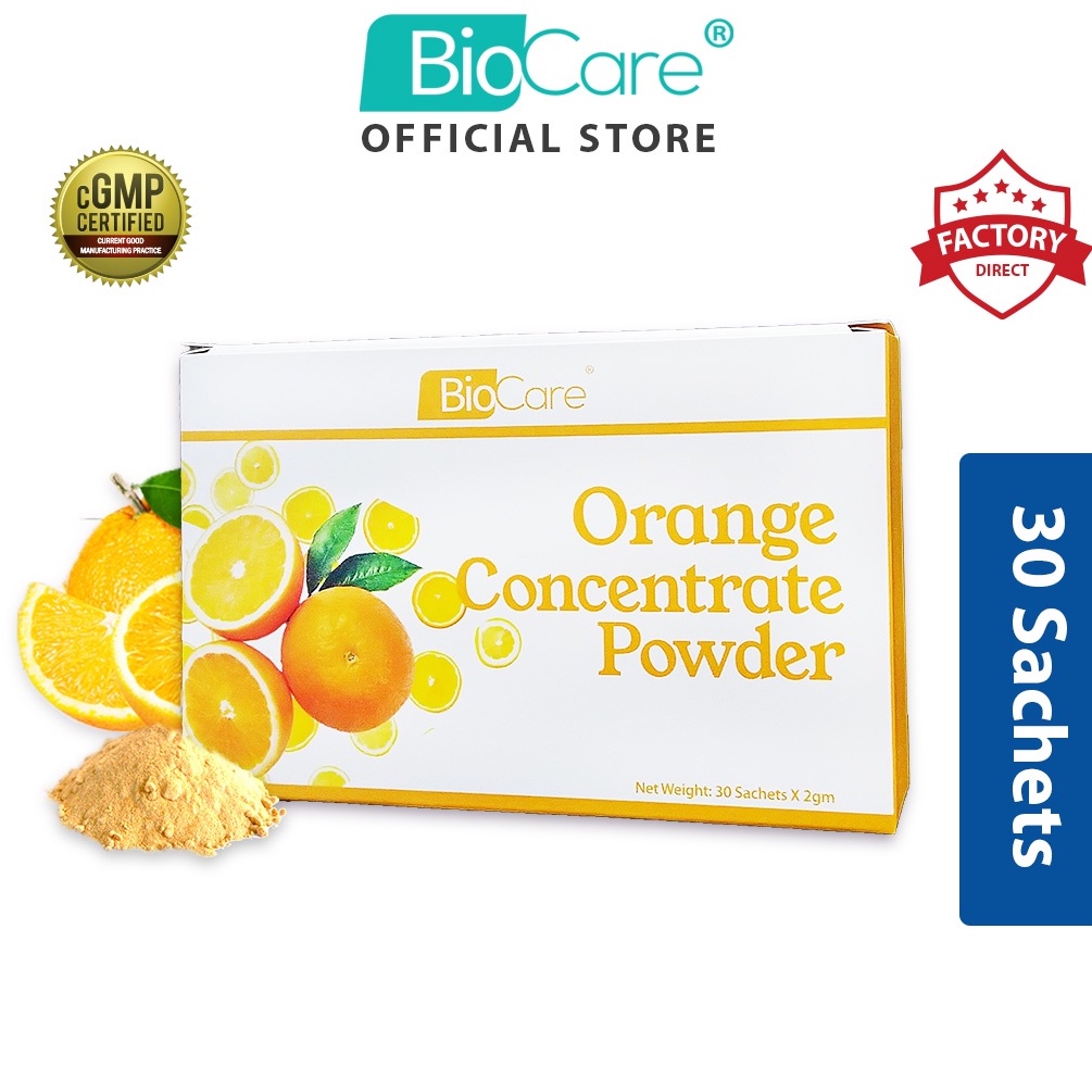 Biocare Orange Concentrate Powder (30's x 2g) (Vitamin C) | Shopee ...