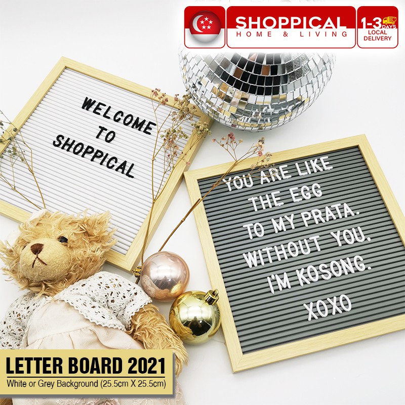 Alphabet Letter Board Sign 25.5cm X 25.5cm Changeable Notice Message ...
