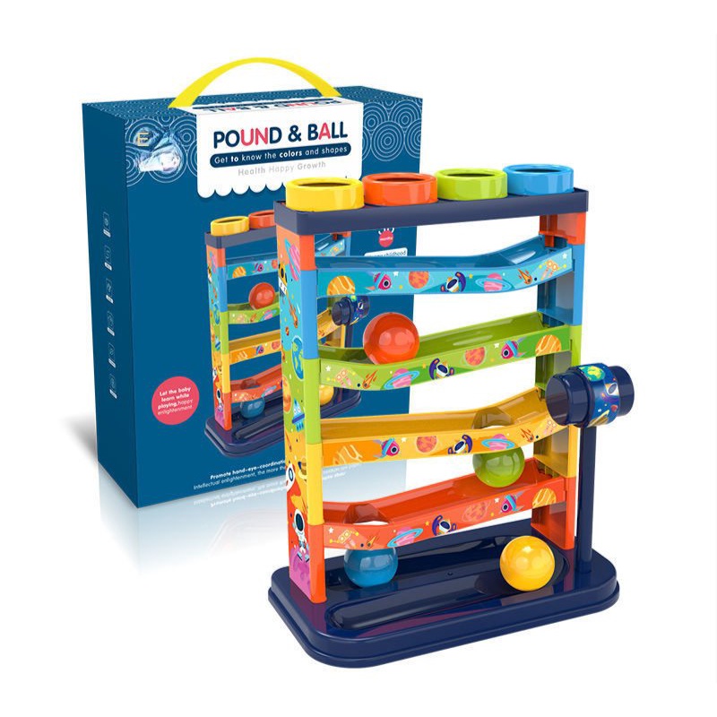 5 Layer Ball Drop Roll Swirling Tower Run with Swirling Ramps & 4 Balls ...