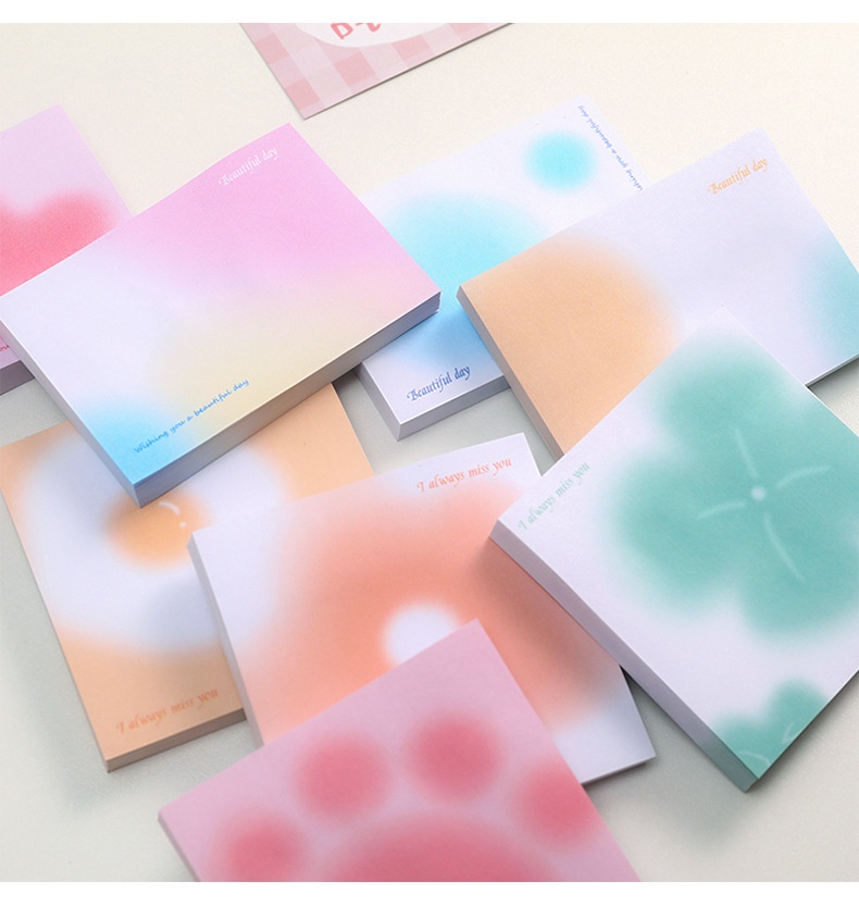 Post-It Notes Creative Gradient Color Note Paper Student Leave Message ...