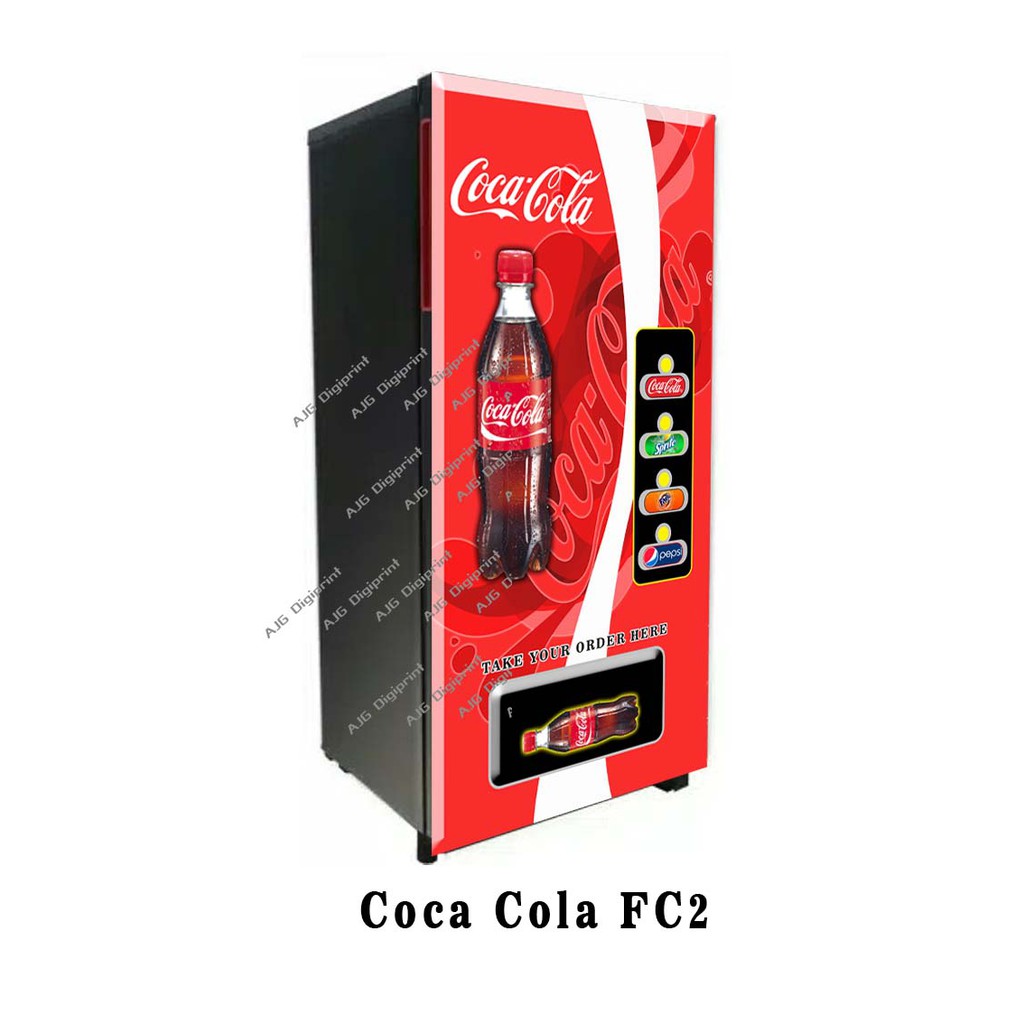 Coca cola Unit 1 And 2-door Refrigerator Stickers | Shopee Singapore