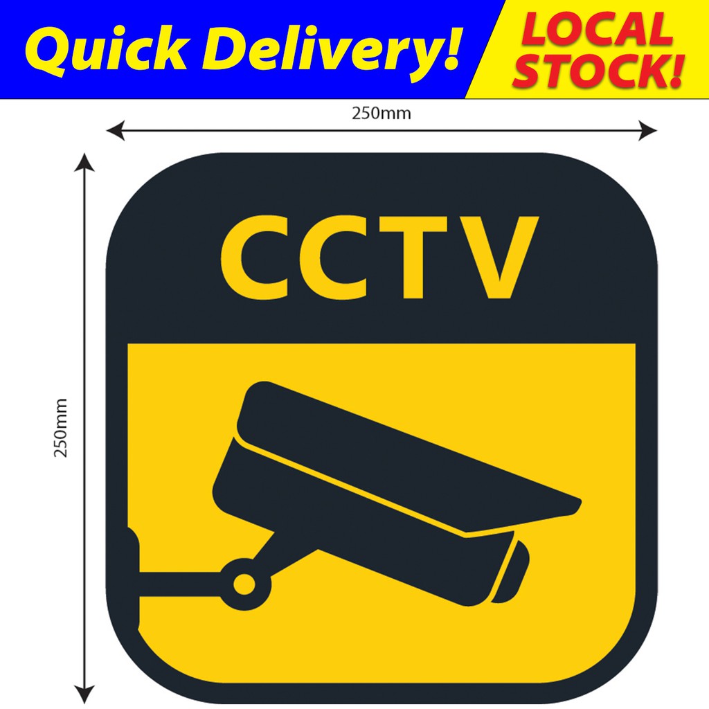 CCTV SIGNAGE / SURVEILLANCE SIGNAGE | Shopee Singapore