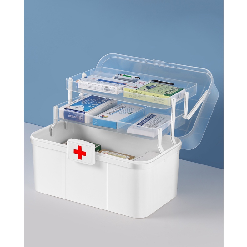 [Local Stock] Multi Level Large White Blue Medical First Aid Household ...