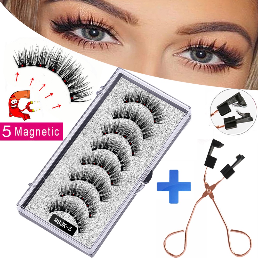 Magnetic Eyelashes Natural with 3D Magnet Handmade 8pcs Magnets Eyelash ...