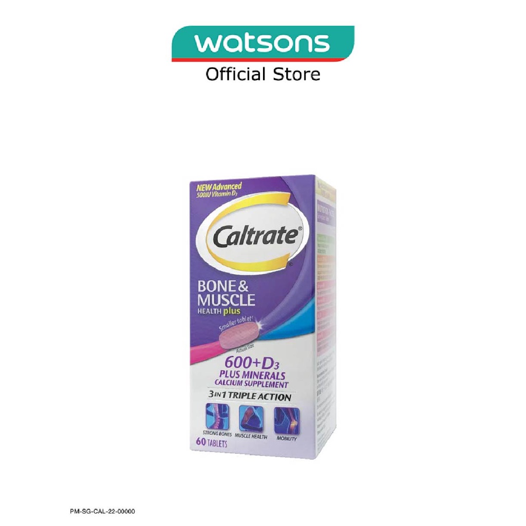 CALTRATE Bone & Muscle Health Plus 600+D3 Plus Minerals Triple Action ...