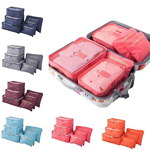 SG SELLER ️6 in 1 Waterproof Travel Storage Bag Set Clothing Luggage ...