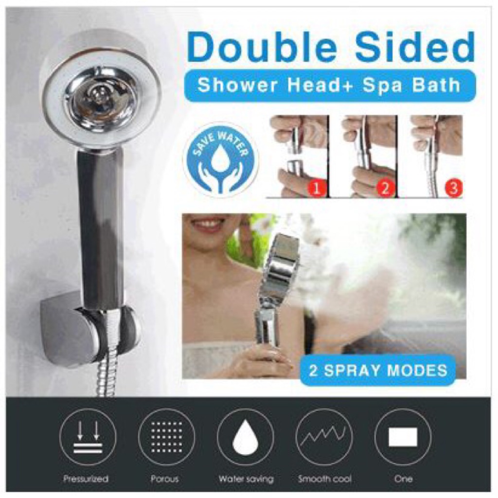 [SG STOCK] Double showerhead Pressurized Shower High Pressure Head ...
