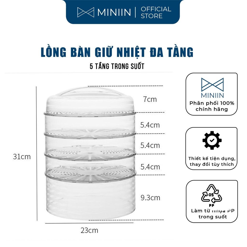 Genuine MINIIN multi-layer heat-retaining transparent table cage ...