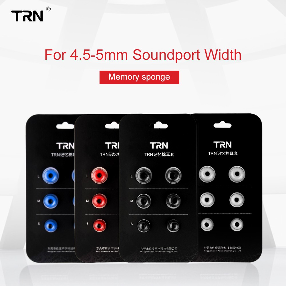 TRN 1 Set(6pcs) L/M/S 4.5mm Noise Isolating Memory Foam Ear Tip Ear ...