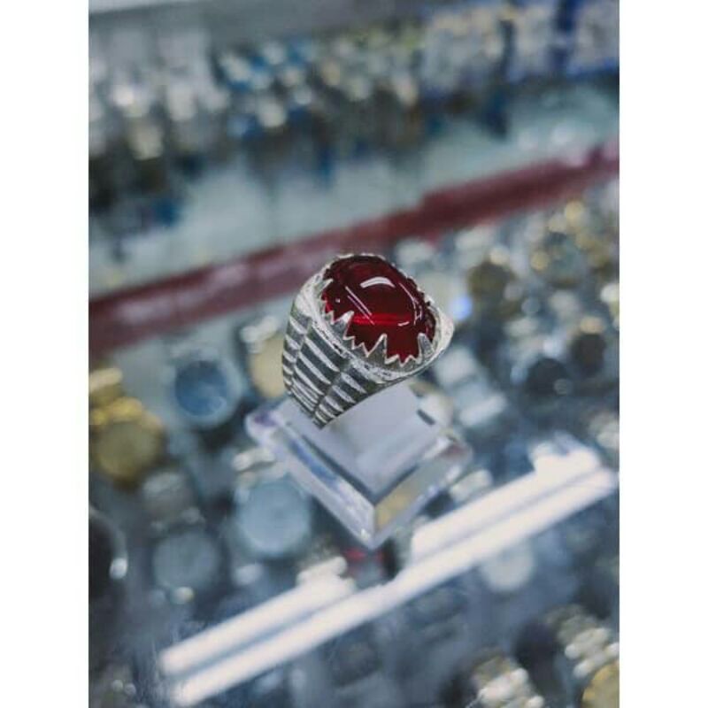 MERAH Pomegranate Red Ring Stone (Only Size Available) | Shopee Singapore