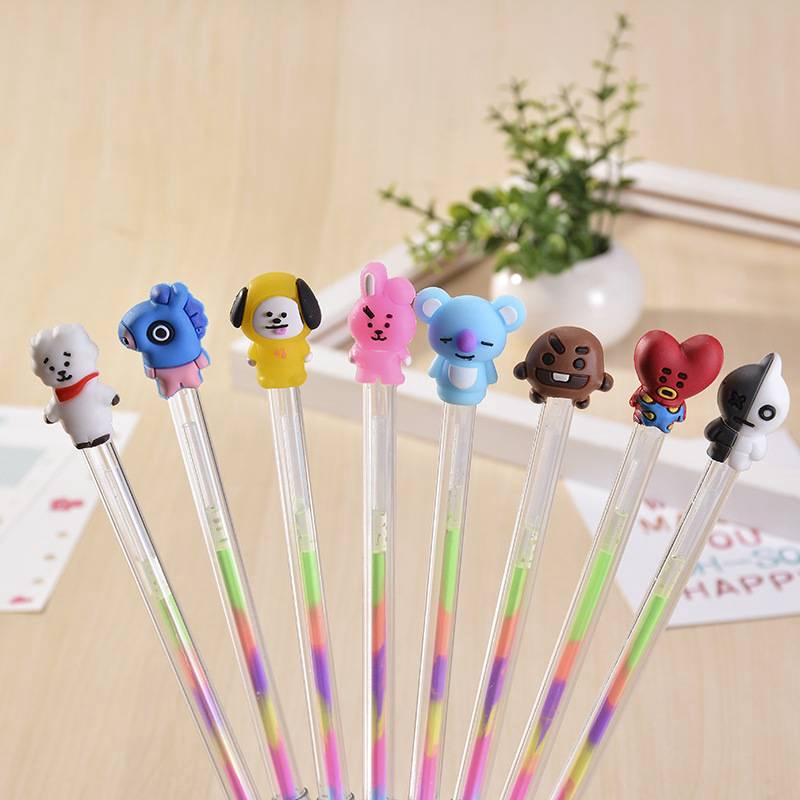 Cute Creative Colorful Rainbow Gel Pens Kawaii 0.7mm Glitter Pens Kid's ...