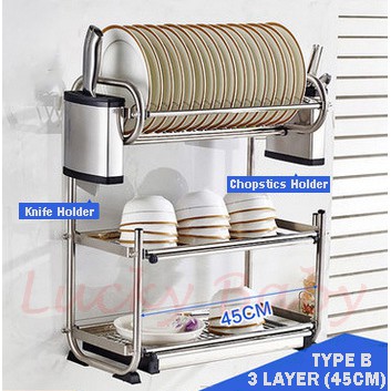 SUS304 Stainless Steel Dish Draining Rack Anti-rust Kitchen Sink Shelf ...