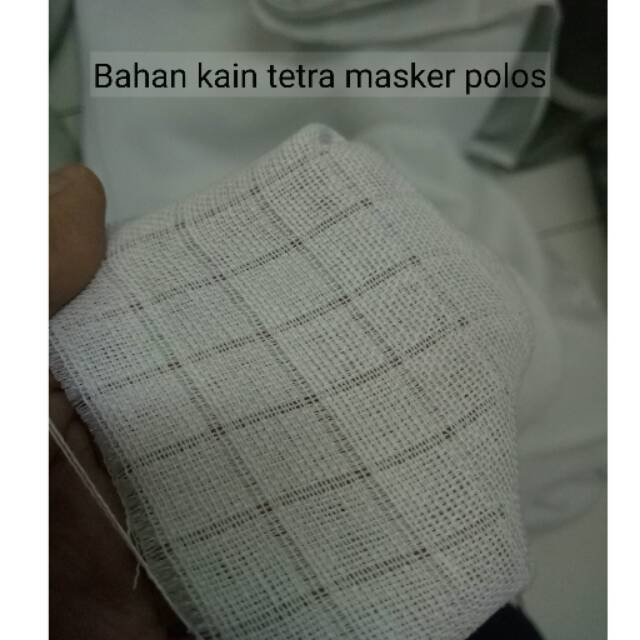 PUTIH Tetra mask cloth material, plain white, yard meter, meter, roll ...