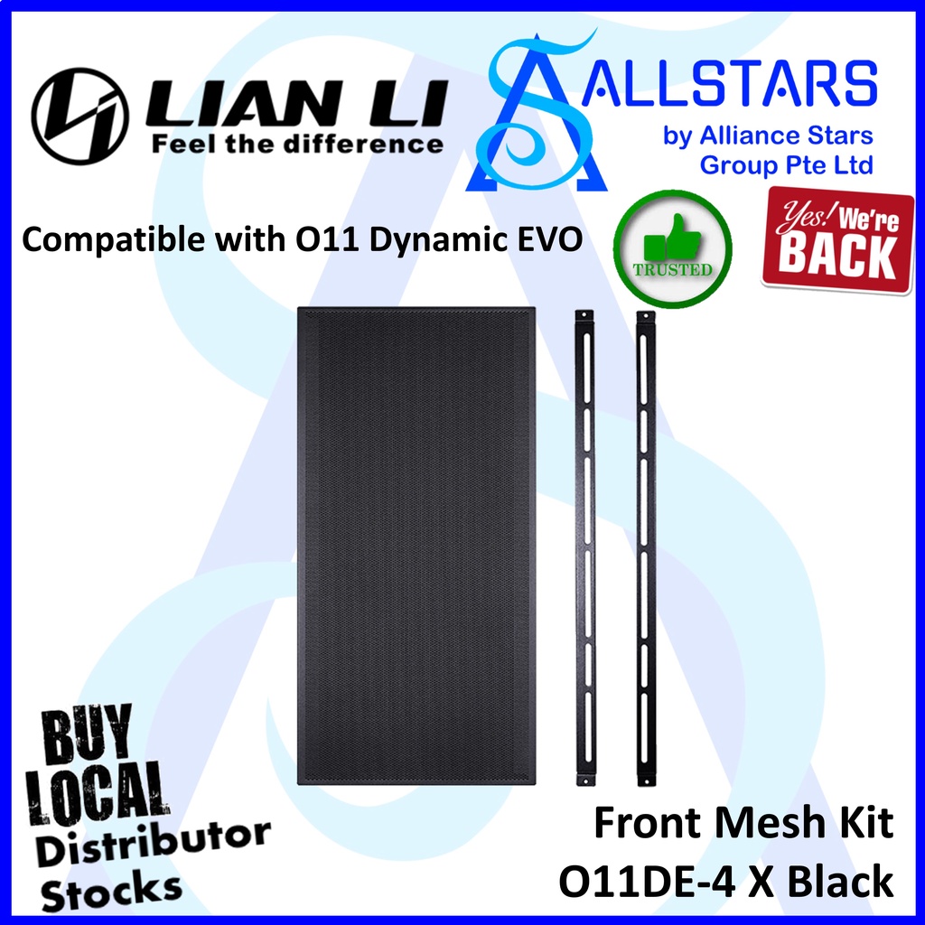 Lian Li Front Mesh Kit Compatible with o11 Dynamic EVO (011DE-4X Black ...