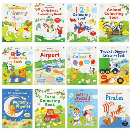 Usborne colouring book coloring book coloring sticker book preschool ...
