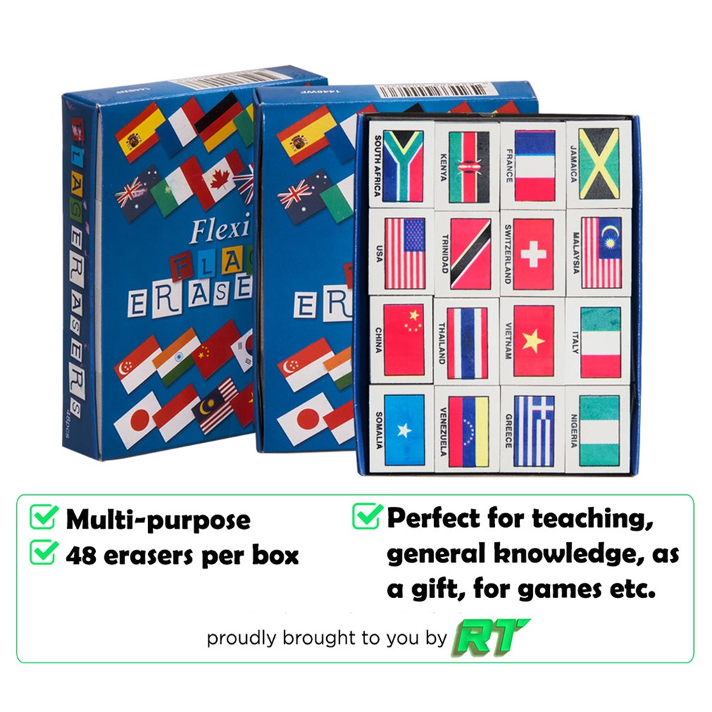 Flexi Multipurpose World Flag Eraser for Games, Gifts and Hobbies ...