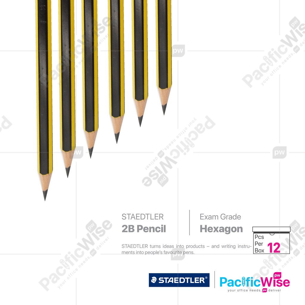 Staedtler/2B Pencil/Pensil 2B/Writing Pen/Noris 120 (12'S) | Shopee ...