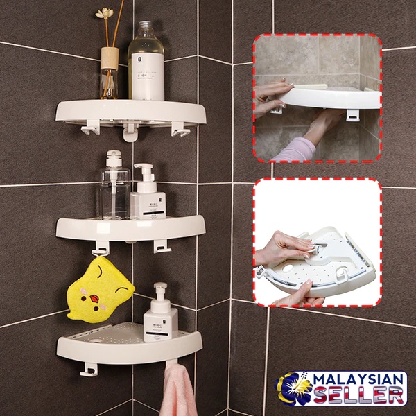 DAI DONG Snap Up Shelf | Corner Wall Shelves | Shopee Singapore