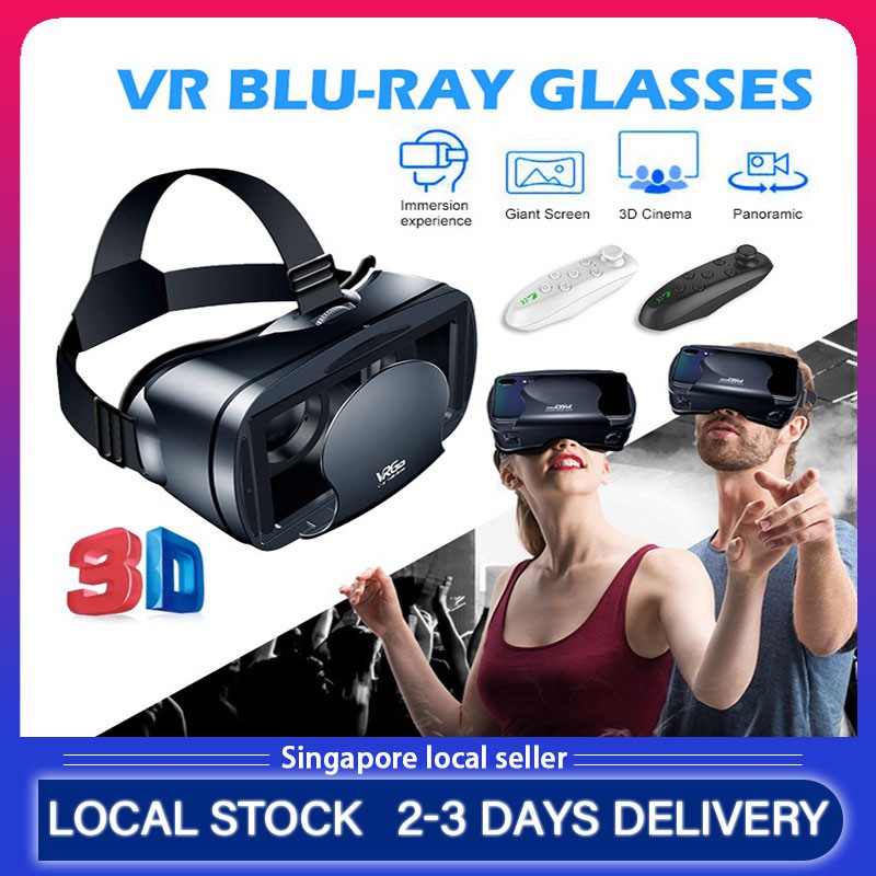 [Local Stock] VR Glasses Virtual Reality 3D Headset Smartphone Mobile 7 ...