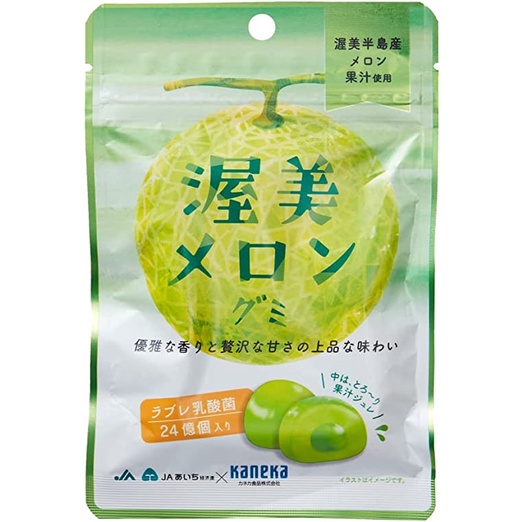 Kaneka Foods Atsumi Melon Gummy with Lactobacillus Brevis 40g x 10 bags ...
