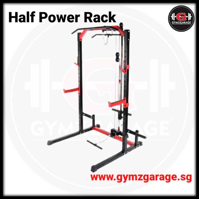 Half Power Rack Lats Attachment Option ( Home Gym Fitness Hex Dumbbell ...